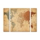 Trademark Fine Art "Time Zones World Map" Canvas Art by Michael ...