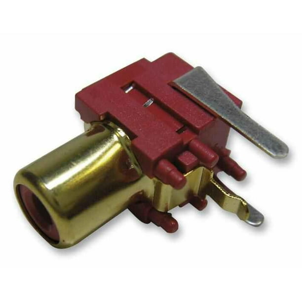 PRO SIGNAL - Socket, Phono, PCB, Gold / Red, 2 Pack - Walmart.com