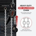 Lever Chain Hoist, 3 Ton 6600 lb Capacity 20 ft Manual Chain Hoist with ...