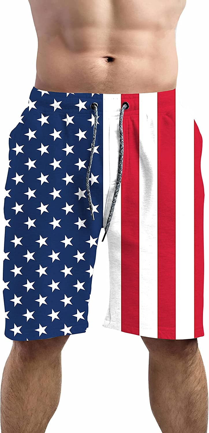 Men's USA American Flag Swim Trunks Swimming Trunks Quick Dry Beach ...