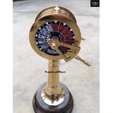 Brass Nautical 12" Ship's Engine Order Telegraph w/Wooden Base Marine ...