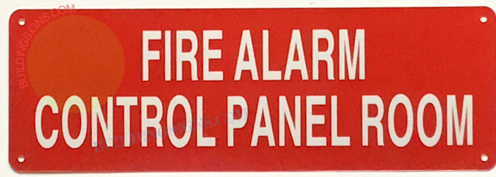 FIRE ALARM CONTROL PANEL ROOM SIGN(4x12,RED,ALUMINUM) -ref19722 ...