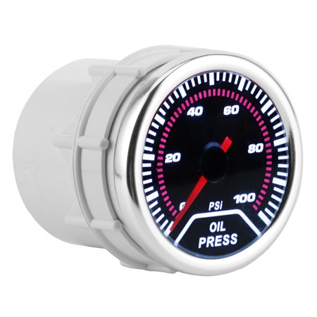 FLAMEEN Auto Oil Pressure Gauge,52mm/2in LED Oil Pressure Gauge 0 ...
