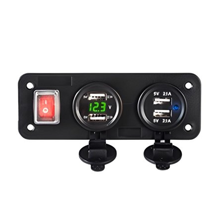 babydream1 Switch Panel Recessed Several USB Ports Button Fast Buttons ...