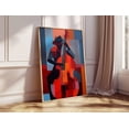 Affixzi Cubist Jazz Music Poster, Abstract Bass Player Print, Modern ...