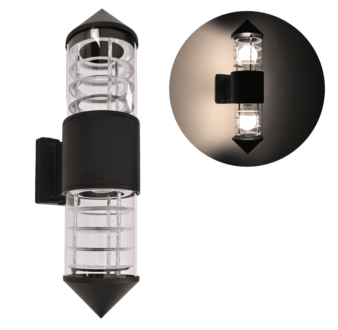 Arbotante 2 luces led exterior cubierta triangular | Bodega Aurrera en ...