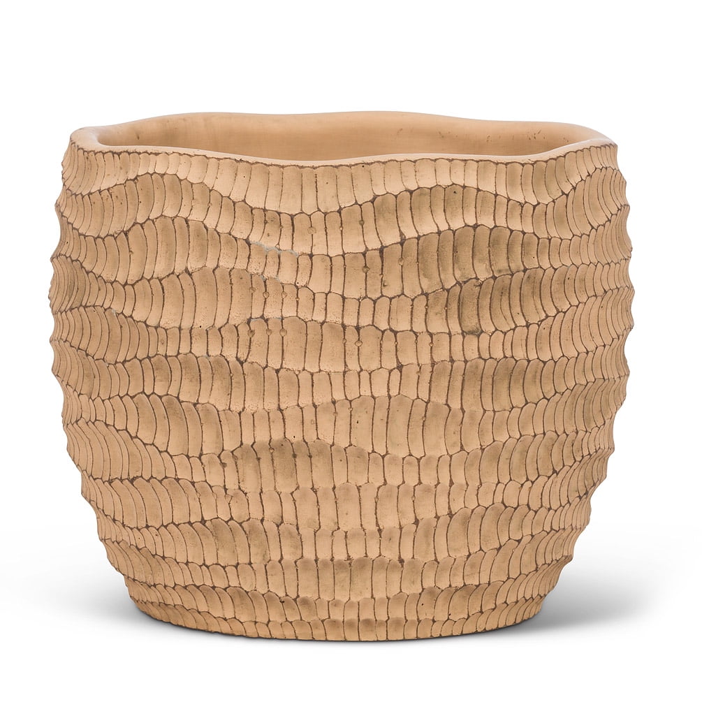 Set of 4 Large Ridged Round Planter - Walmart.com