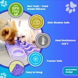 Zilly Slow Feeder Dog Lick Mat Food Grade Silicone with Bowl Spatula ...