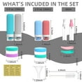 14 Pcs Silicone Travel Bottles Set, Leakproof Refillable Travel Size ...