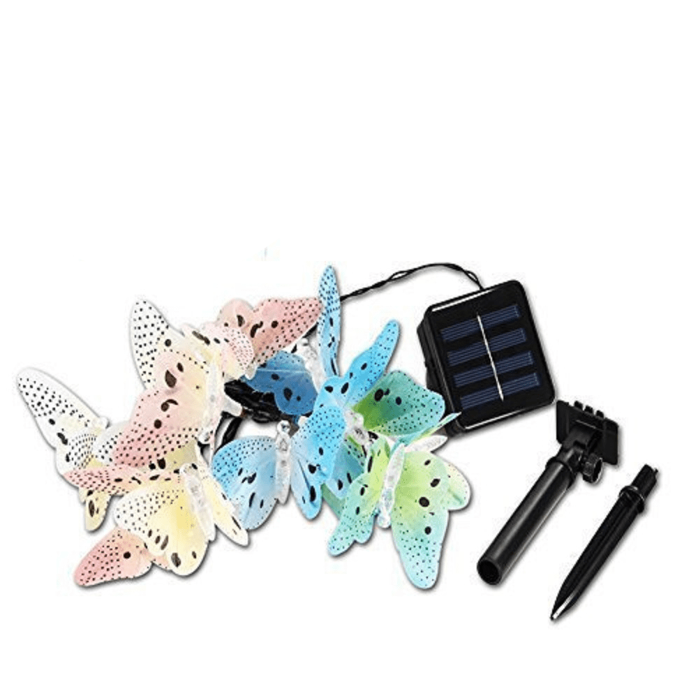 Butterfly Solar String Lights Outdoor, 12/20 LEDs for Garden, Yard ...