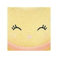 CTM Girl's Smiling Kitty Face Straw Sun Hat - Walmart.com