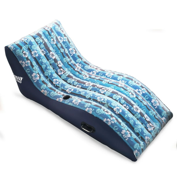 Aqua Ultra-Cushioned Unisex Blue Pool Lounge and Pool Float - Walmart.com