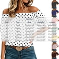 Ayolanni Polka Dots T Shirts for Women Short Sleeve V-Neck Ruffled ...