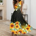 Womens Summer Sexy Deep V Neck Formal Sleeveless Long Dress Gradient