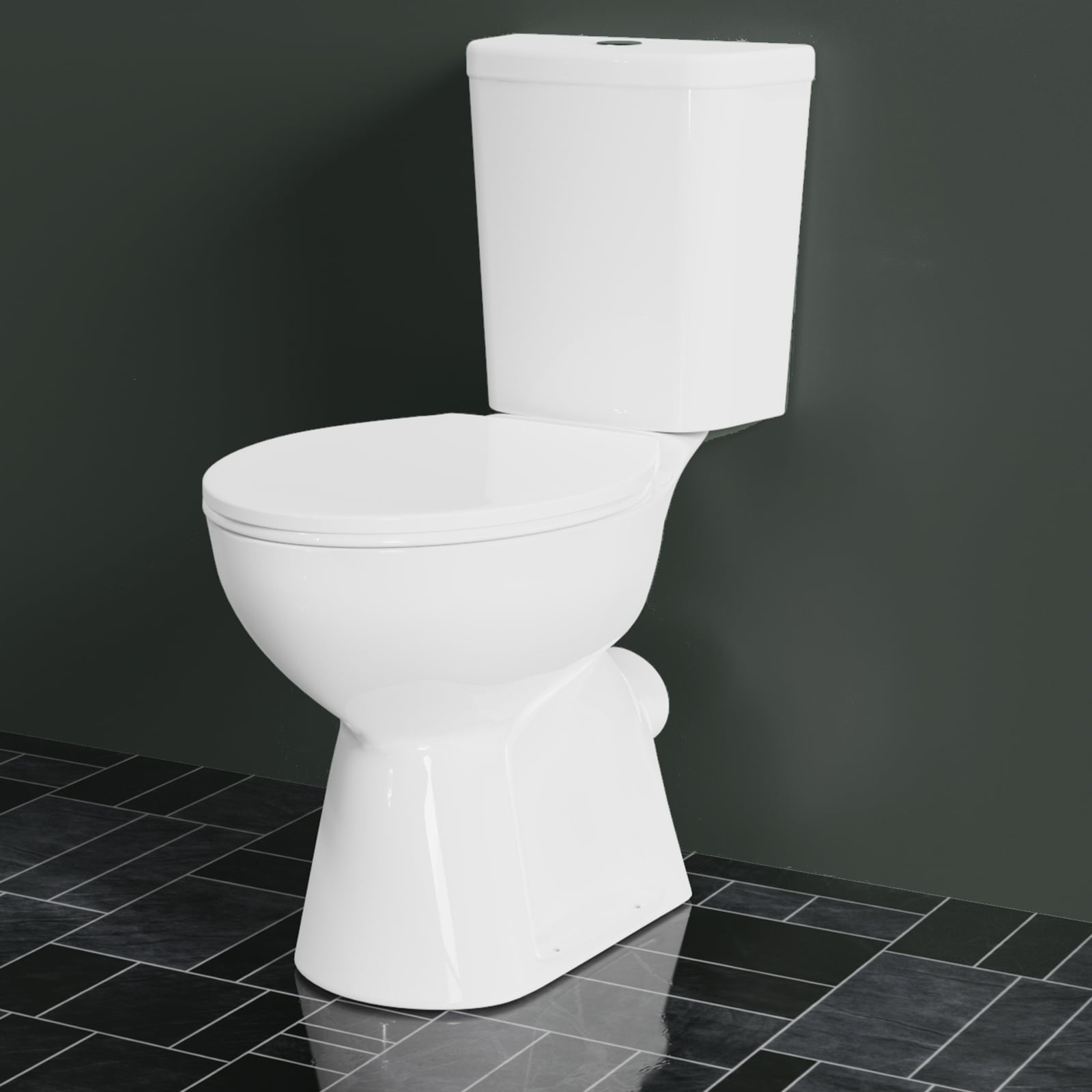 Tall Toilet Elongated 18" High Toilets for Seniors, Dual Flush & Rear ...