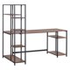 HomCom Industrial Style Home Office Computer Desk with Display Storage ...