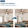 Ceiling Fan Pull Chain Extender with Decorative Frosted Glass Bulb and ...