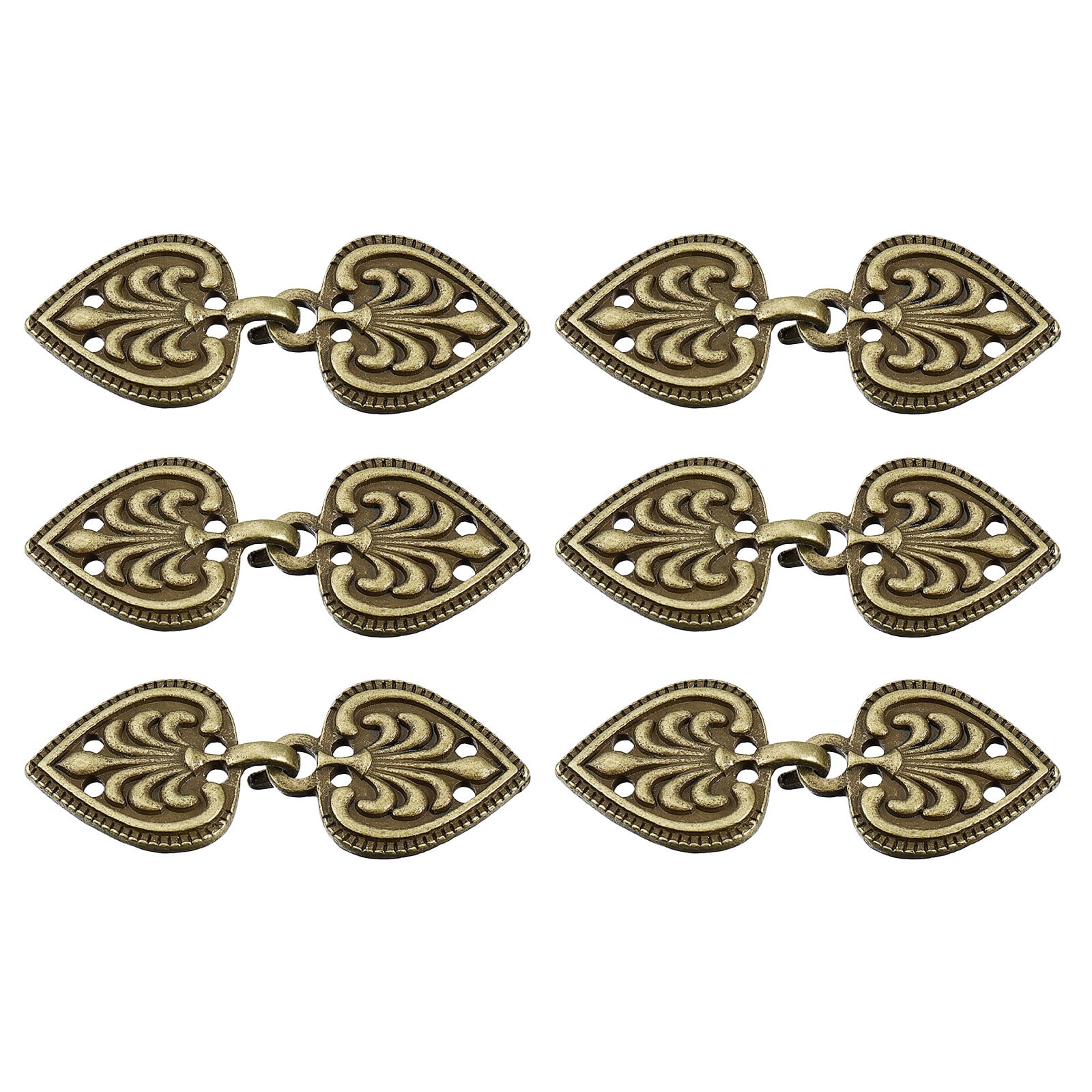 Cloak Clasp, 6 Pairs Sew on Hooks and Eyes Vintage Cape Clasps ...