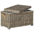 Safavieh Salim Woven Rattan Chest Nautical Storage Trunk with Handle ...