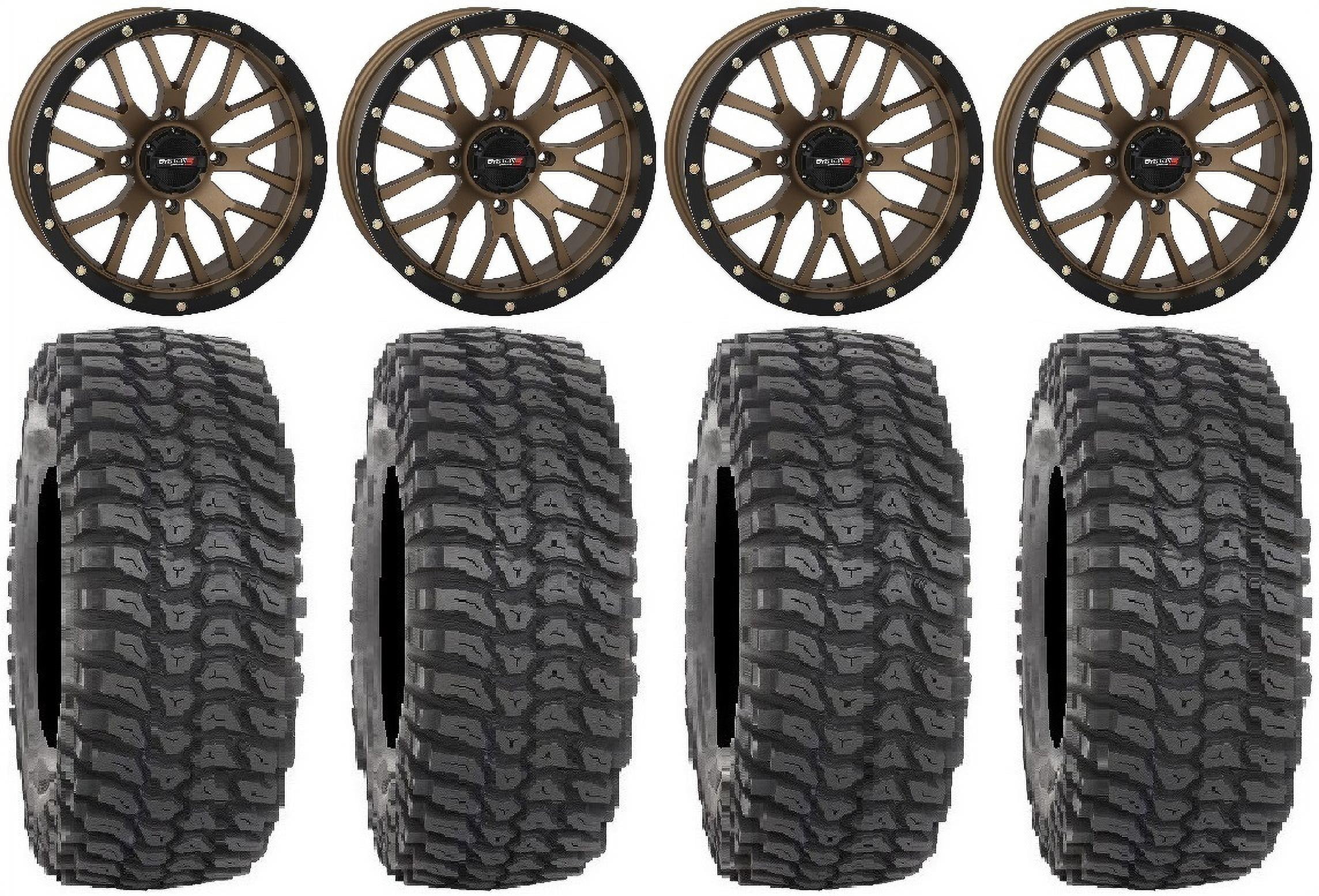 System 3 ST-3 Bronze 18" Wheels 36" XCR350 Tires Can-Am Commander ...