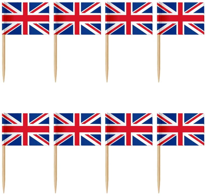 Cupcake Ornament 100PCS United Kingdom Flag Toothpicks UK Cupcake Picks ...
