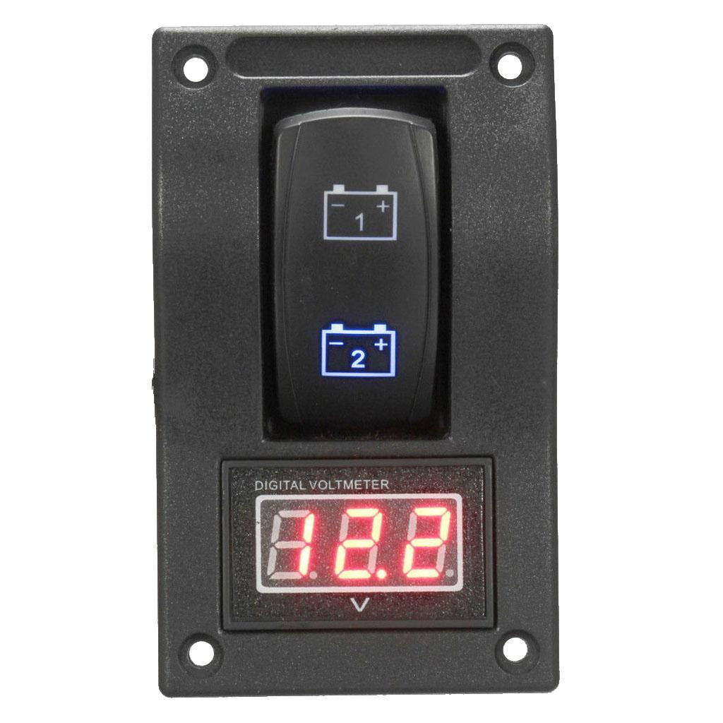Great Performance Car Dual Battery Test Panel Rocker Switch LED ...