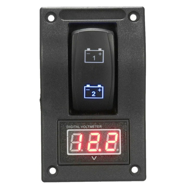 Einfach zu installieren 12V Dual Battery Test Panel Rocker Switch LED ...