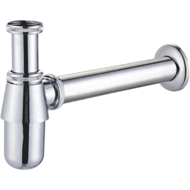 Upgraded Wall mounted Bottle Trap for Bathroom Sink Round Outlet ...