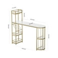Yesfashion 63" Bar Table,Arc Design Pub Table,with Shelves,Glass Rack ...
