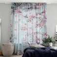 AOOOWER Floral Themed Sheer Curtain Panel 10 Color Addition Light ...