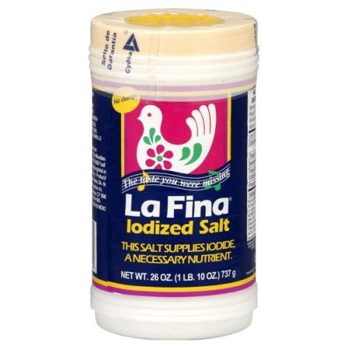 LA FINA IODIZED TABLE SALT 26 OZ CANISTER - Walmart.com