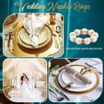 100Pcs Gold Disposable Napkin Rings Imitation Pearl Ring Napkin Holder ...