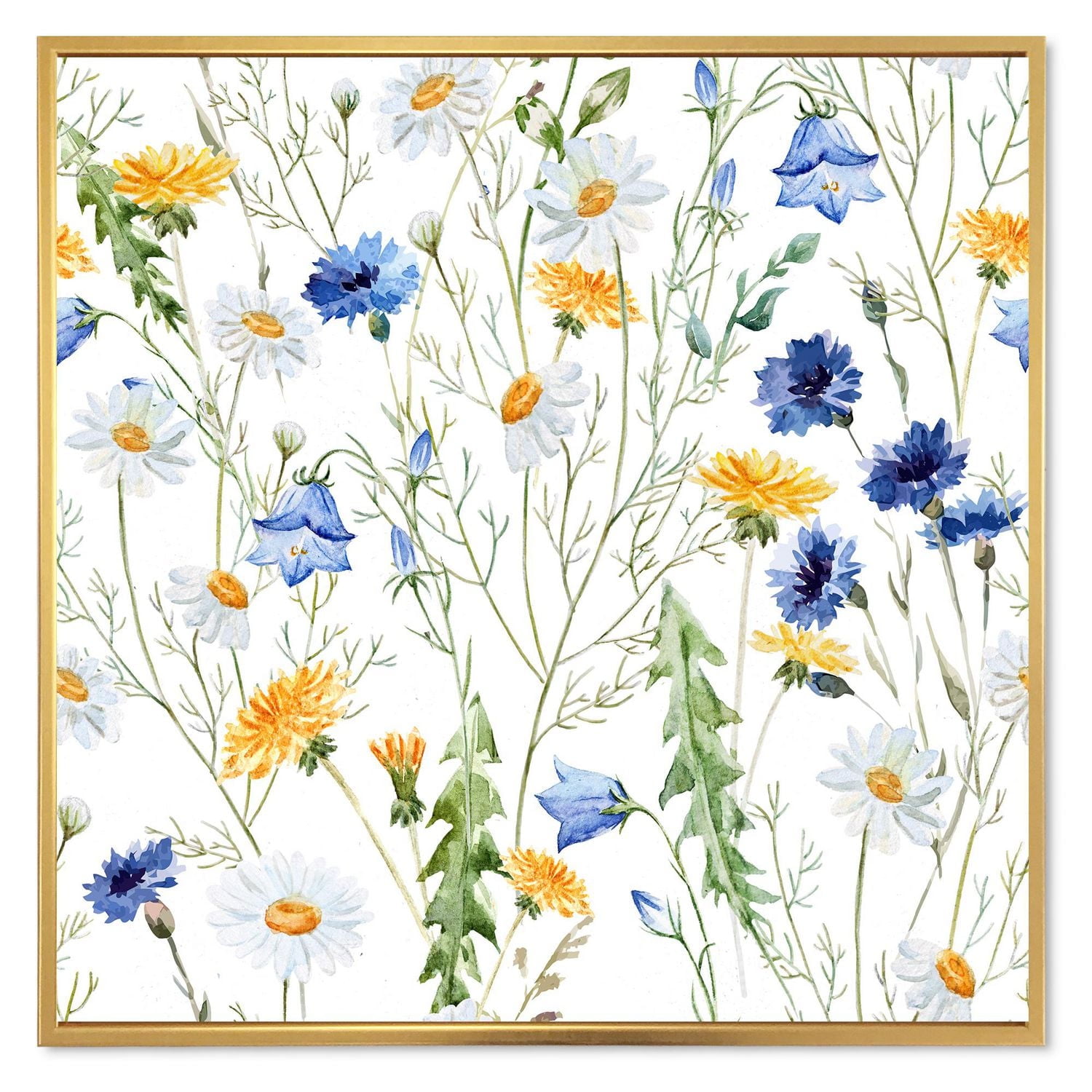 Click here for Designart Wildflowers Chamomile And Clover Bell Ii... prices