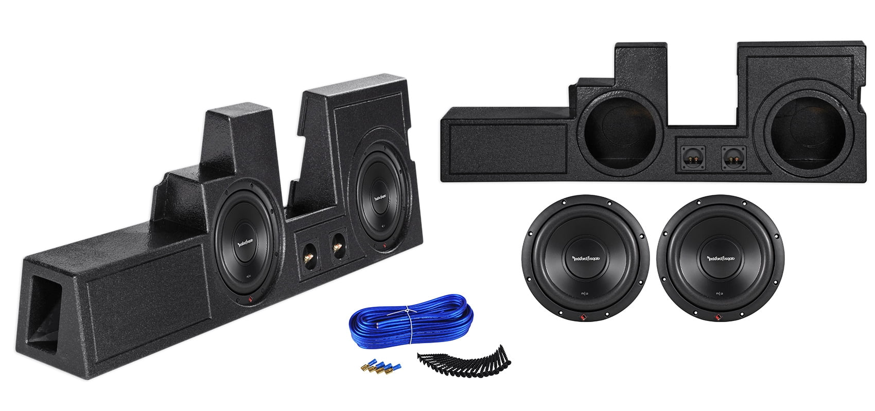 10" Rockford Fosgate SubwooferS+Sub Box For 00-16 Ford F250/350/450 ...