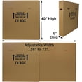 Moving Boxes Bundle - Adjustable Flat Screen TV Boxes (2-Pack) For ...