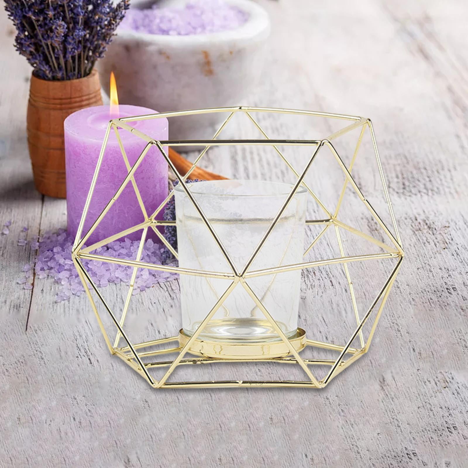 Geometric Candle Holder Pillar Candle Stand Candle Cup Metal Tealight ...