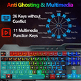Wireless Gaming Keyboard and Mouse Combo Set, RGB LED Backlit ...