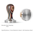 Aoqianlan Stainless Steel Coffee Tamper Wood Handle with Threaded Base ...