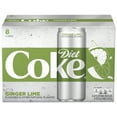 Diet Coke Ginger Lime Soda Soft Drink 12 Fl Oz 8 Pack