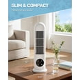 2-in-1 Mini Tower Fan, 16" Portable Bladeless Floor/Wall-Mounted Fan w ...