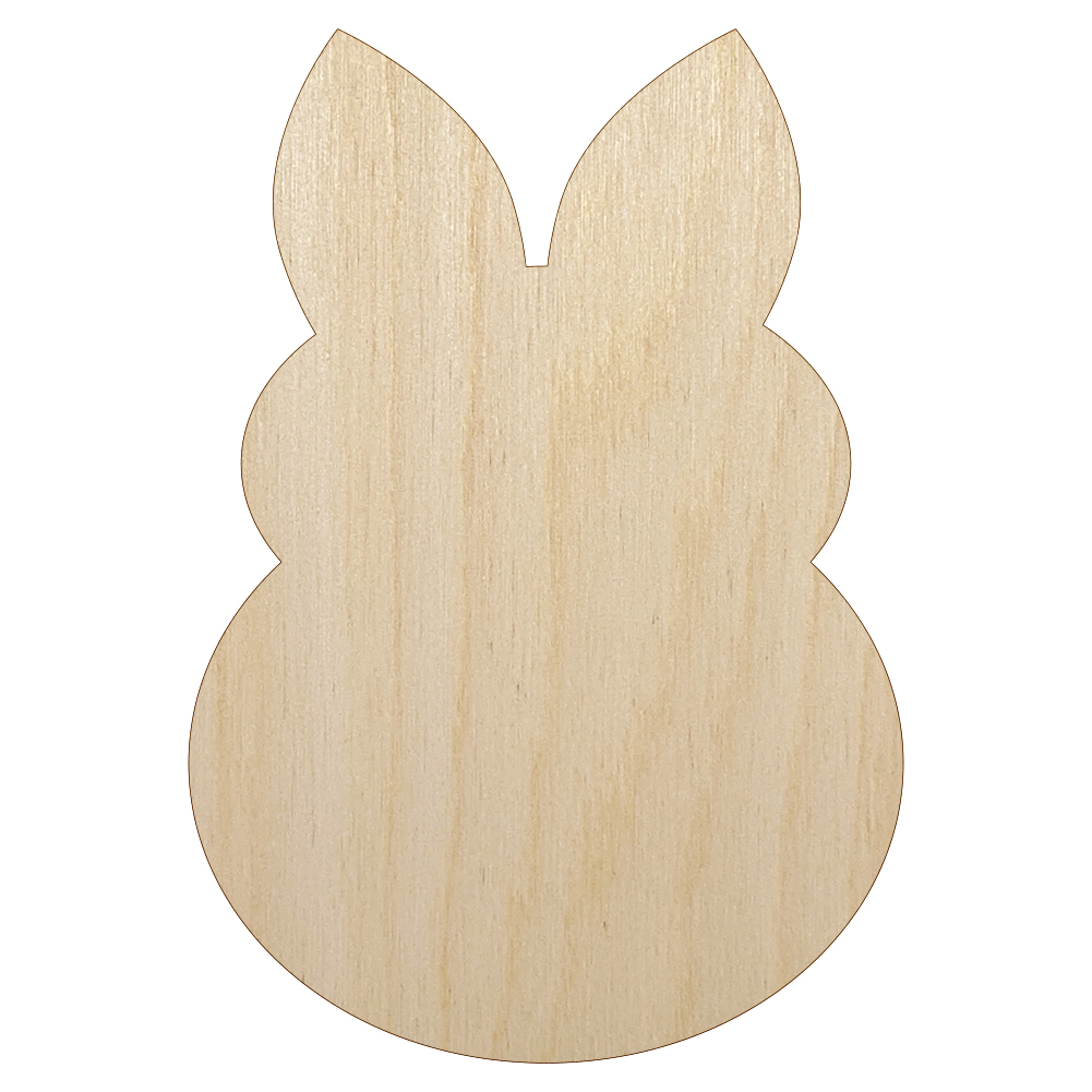 Cute Bunny Rabbit Solid Wood Shape Unfinished Piece Cutout Craft DIY ...