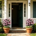 Artificial Rhododendron Outdoor Garden Stake Decorative Faux Flower for ...
