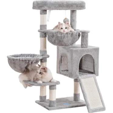 Yaheetech Solid 2-Level Cat Tree Condo for Small Pets with Scratch ...