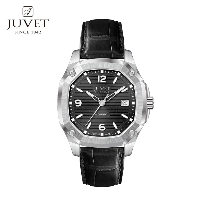 JUVET Mens Watch 7008A1 Classic Simple Watch Leather Strap Watch for ...