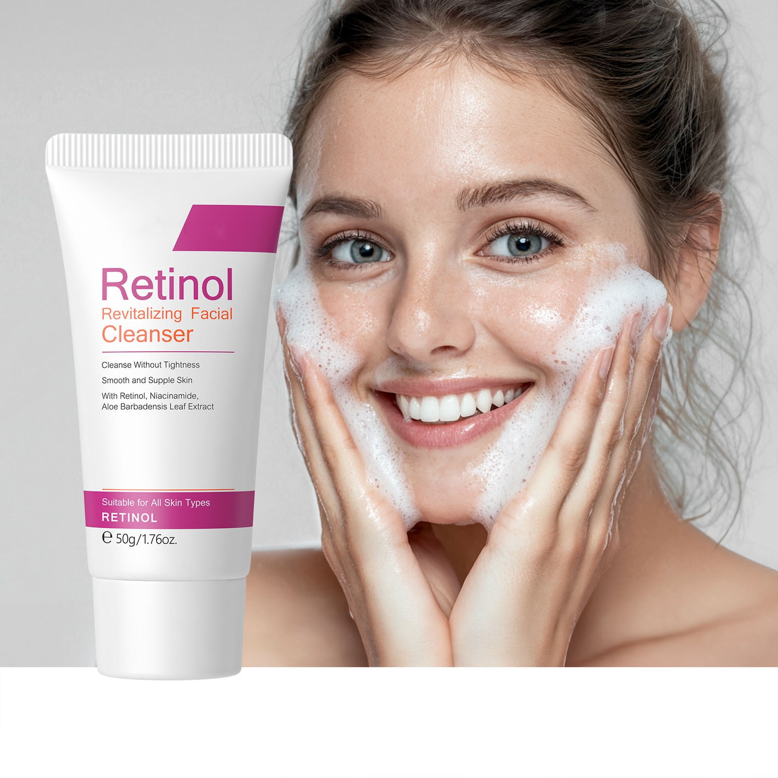 Fiudx Espuma Limpiadora, Limpiador Facial Hidratante Profundo, Gel de Ducha Iluminador con Seda ...