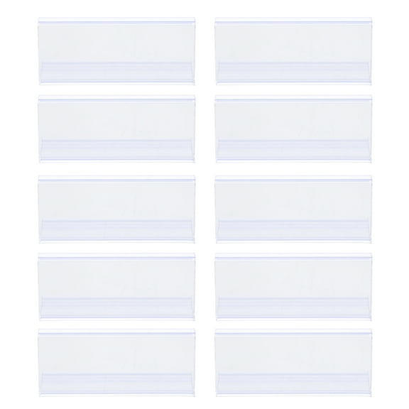 Sanmi 60pcs Office Shelves Label Holders, Adhesive Clear Shelf Tags ...