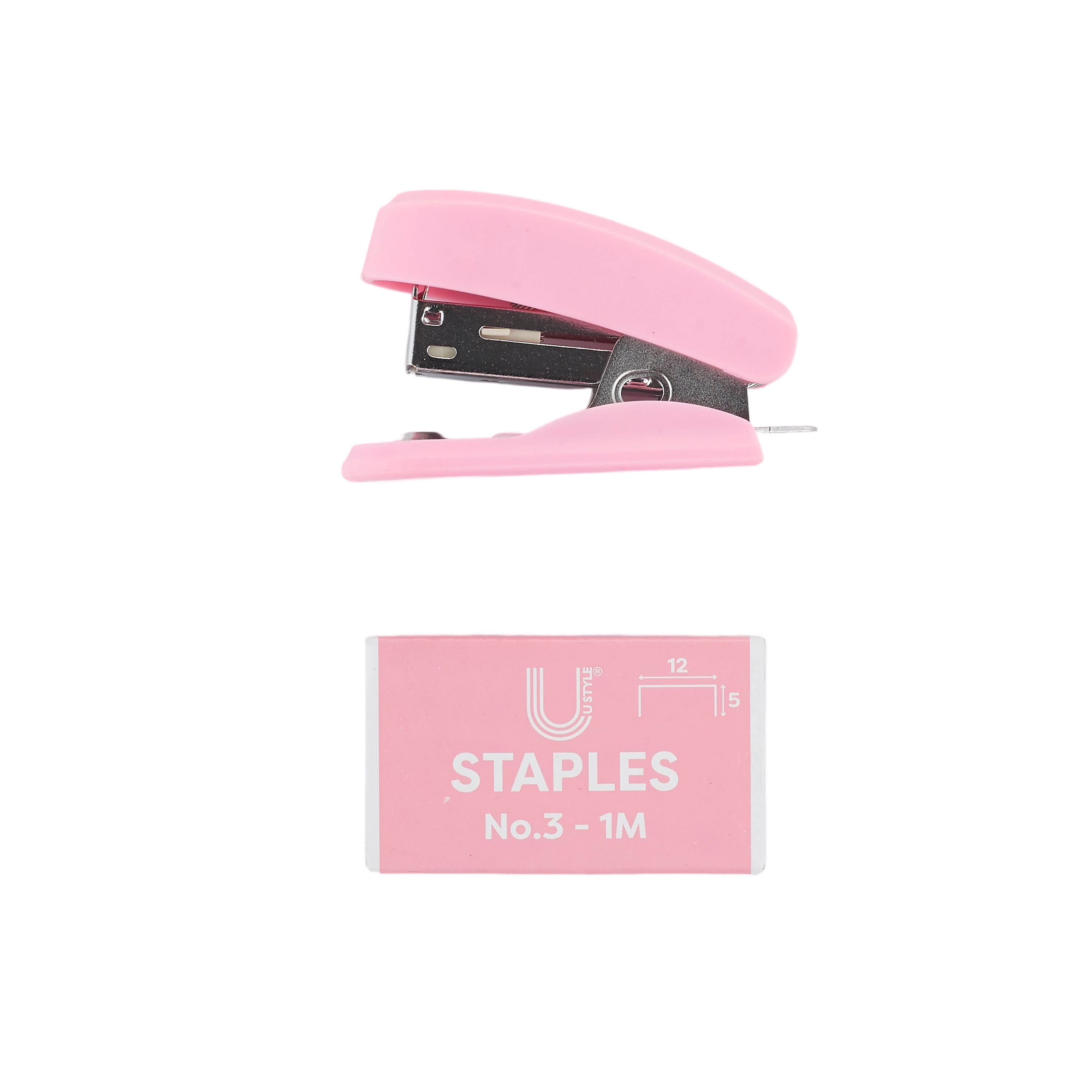 U Style Mini Stapler Set with Staples, Pink, No. 2953 - Walmart.com