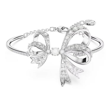 Swarovski Infinity Heart Bangle - White - Mixed Metal Finish - 5518869 ...