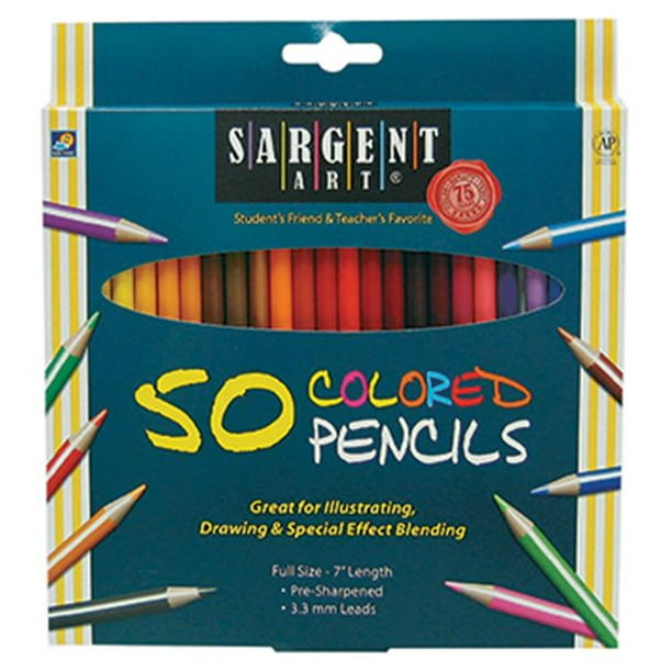 Sargent Art Inc. SAR227251 Sa Colored Pencils 50 Color Set - Walmart ...
