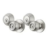 Hyper Tough Ball Combo Twin Pack Stainless Steel (2 Entry Doorknobs + 2 ...